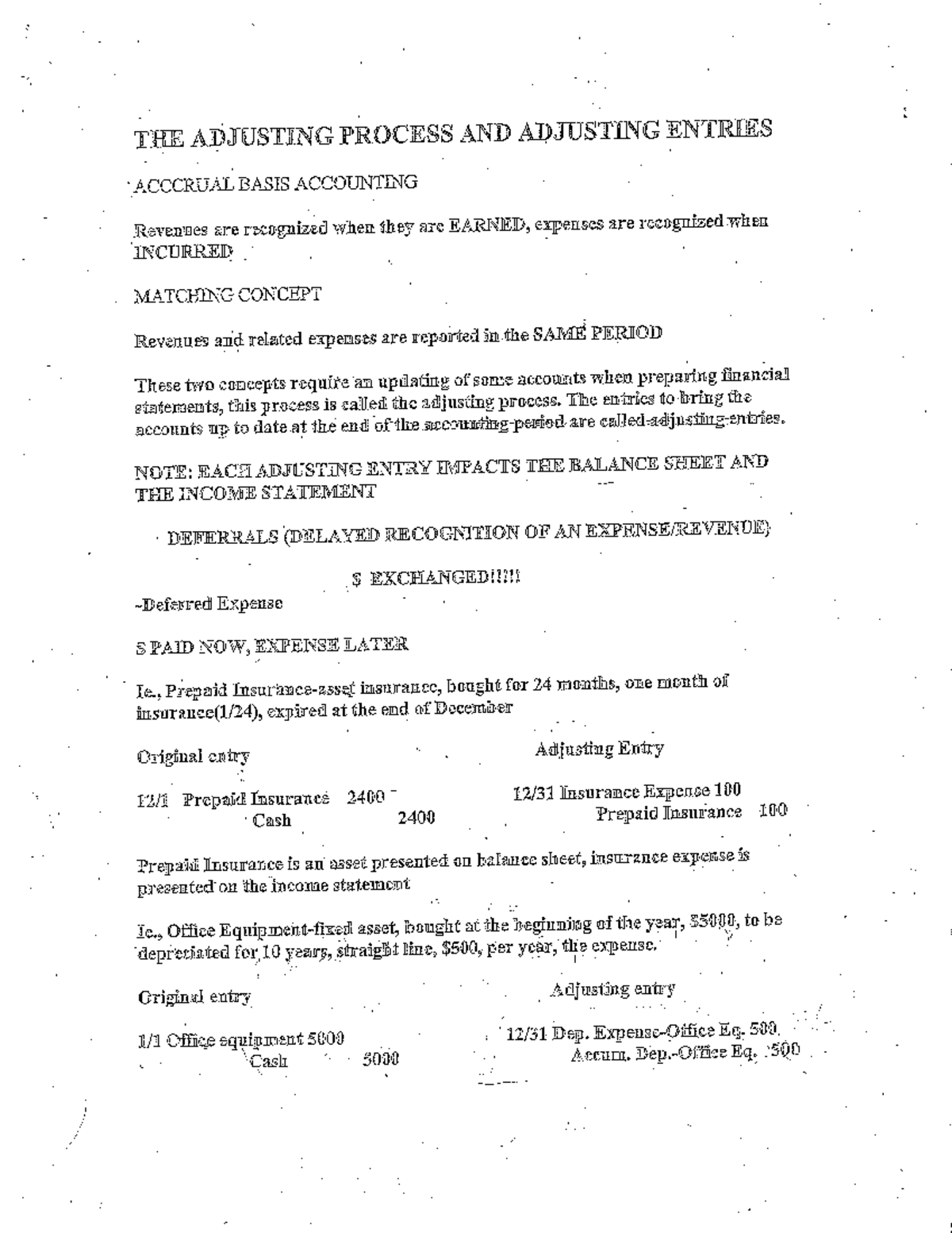 The Adjusting Process And Adjusting Entries - ACG2021 - Studocu