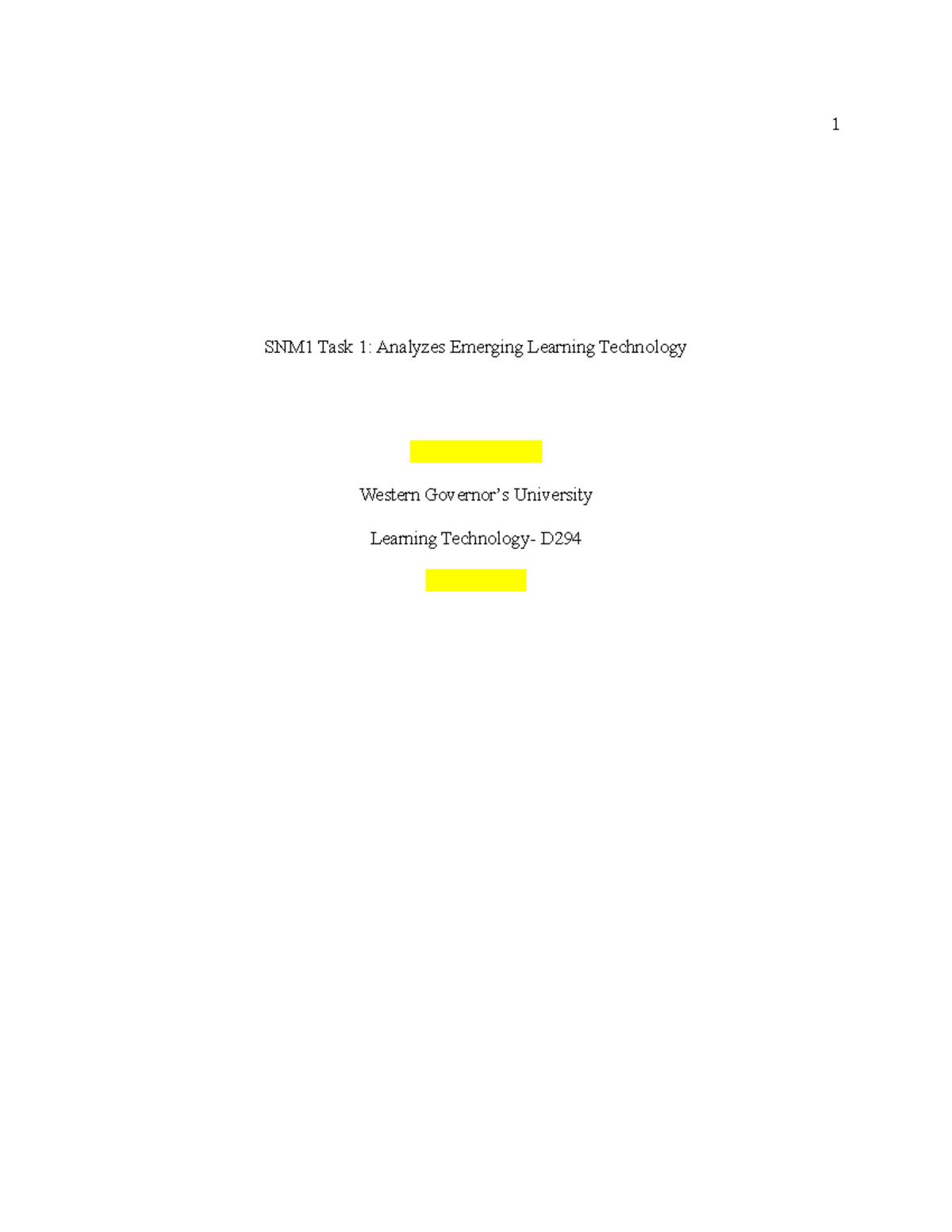 LT Task 1 - Task 1 assignment passed on Attempt 1 - SNM1 Task 1 ...