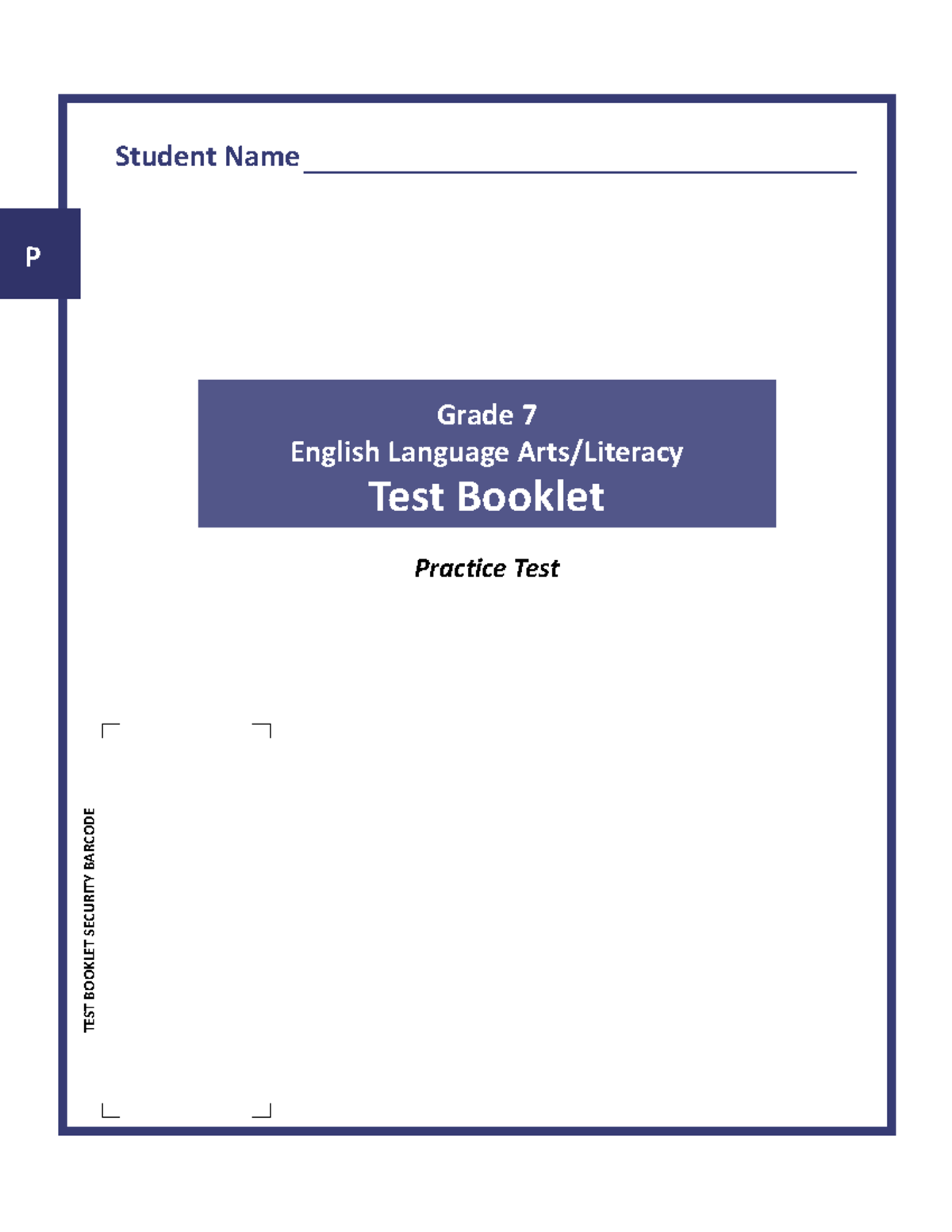 7 tcap prep - TN Ready Prep - Student Name TEST BOOKLET SECURITY ...