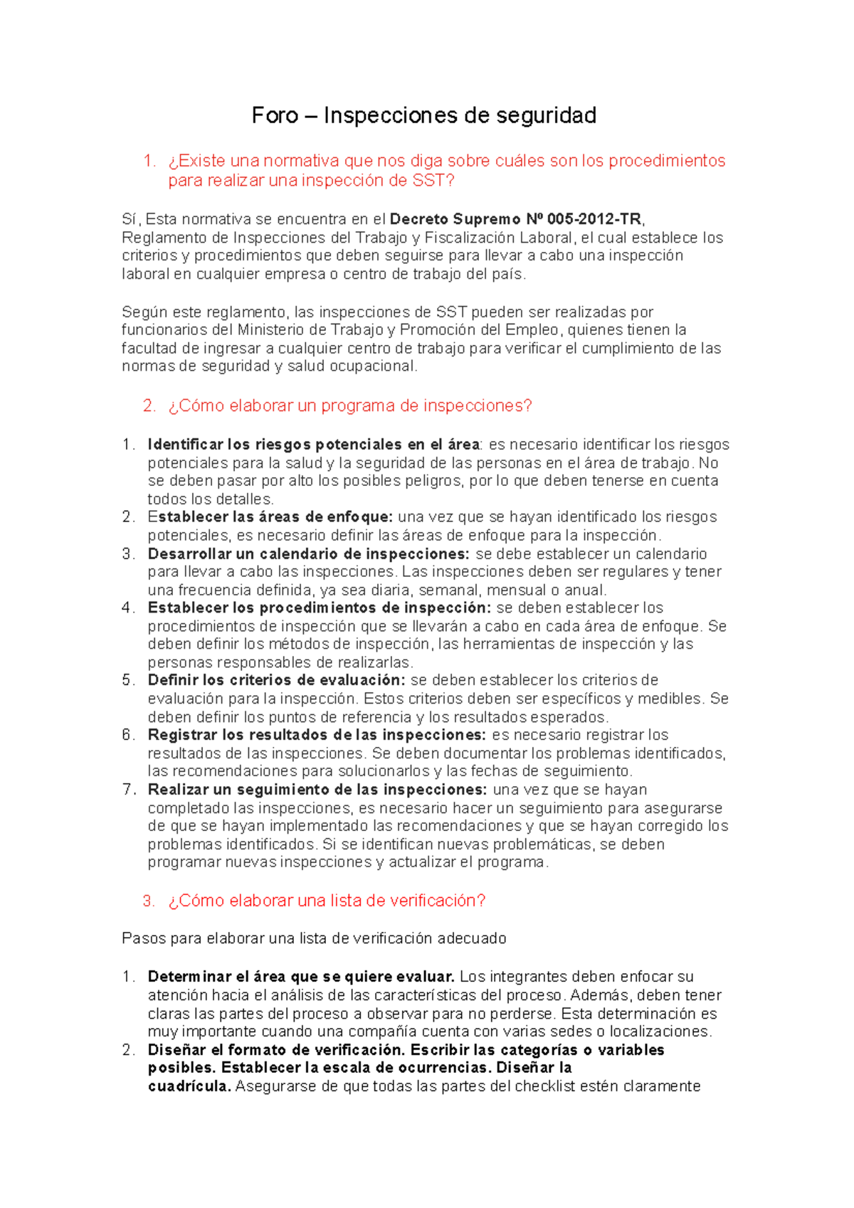 FORO DE Inspecciones DE Seguridad - Foro – Inspecciones de seguridad 1 ...