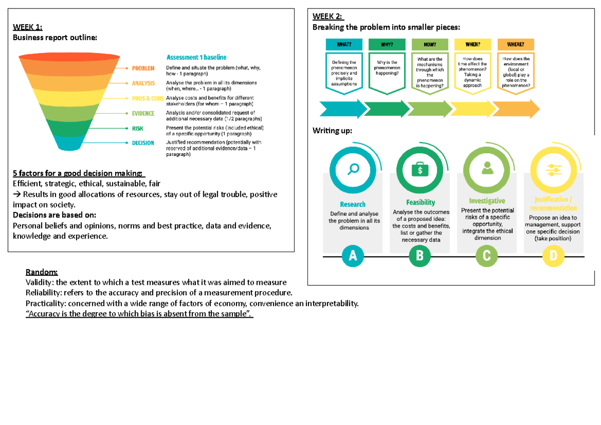 Cheat Sheet - Exam notes - Random: Validity: the extent to which a test ...