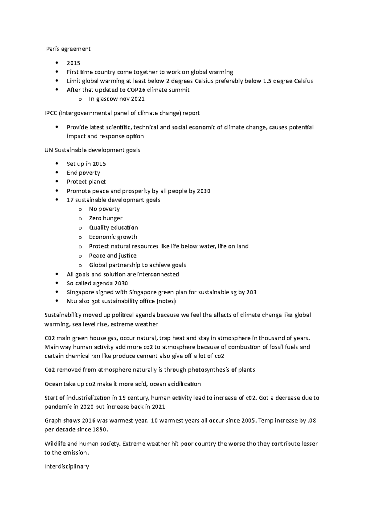 Lec 1 wk 1 - Week 1 lec - Paris agreement 2015 First time country come ...