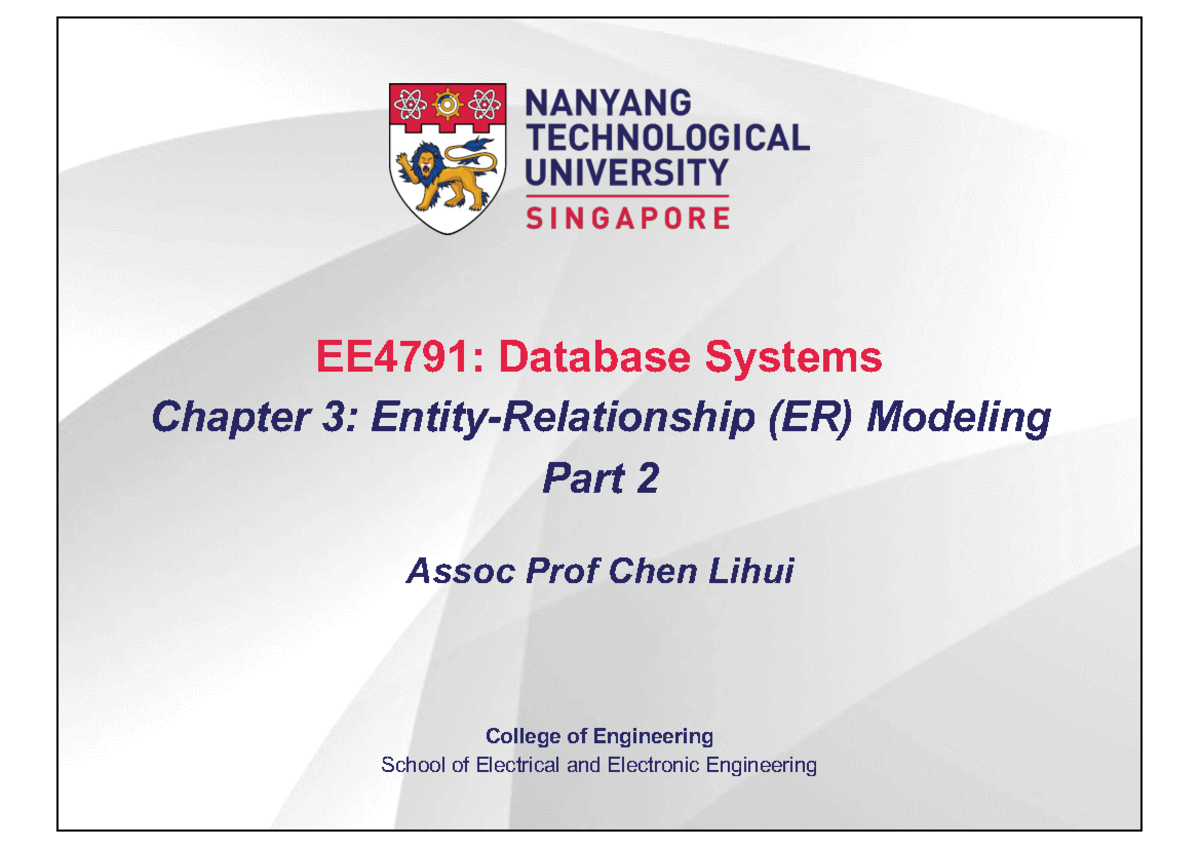 Week2 Chapter 3 P2 P3 Chapter 4 - College of Engineering School of ...
