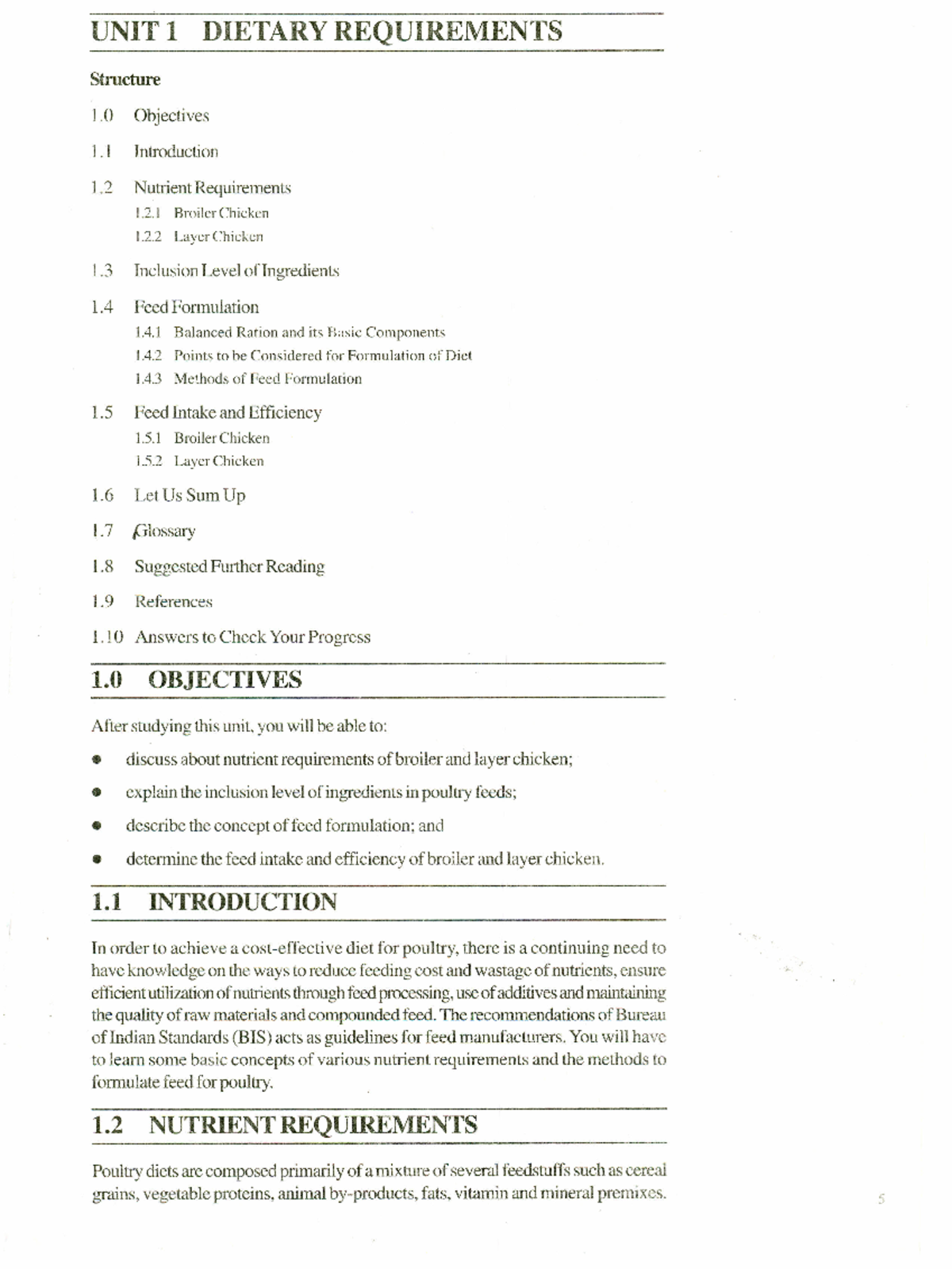 OLPI 002 E B2 U1 - UNIT 1 DIETARY REQUIREMENTS Structure 1 Objectives 1 ...