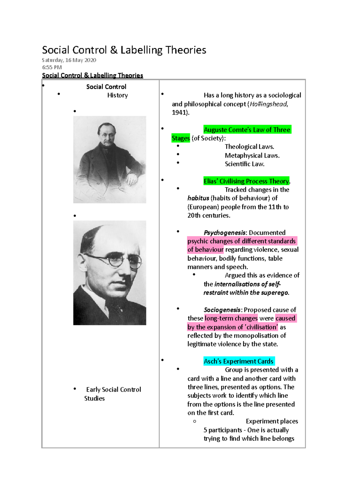 Week 5 - Social Control & Labelling Theories - Social Control ...