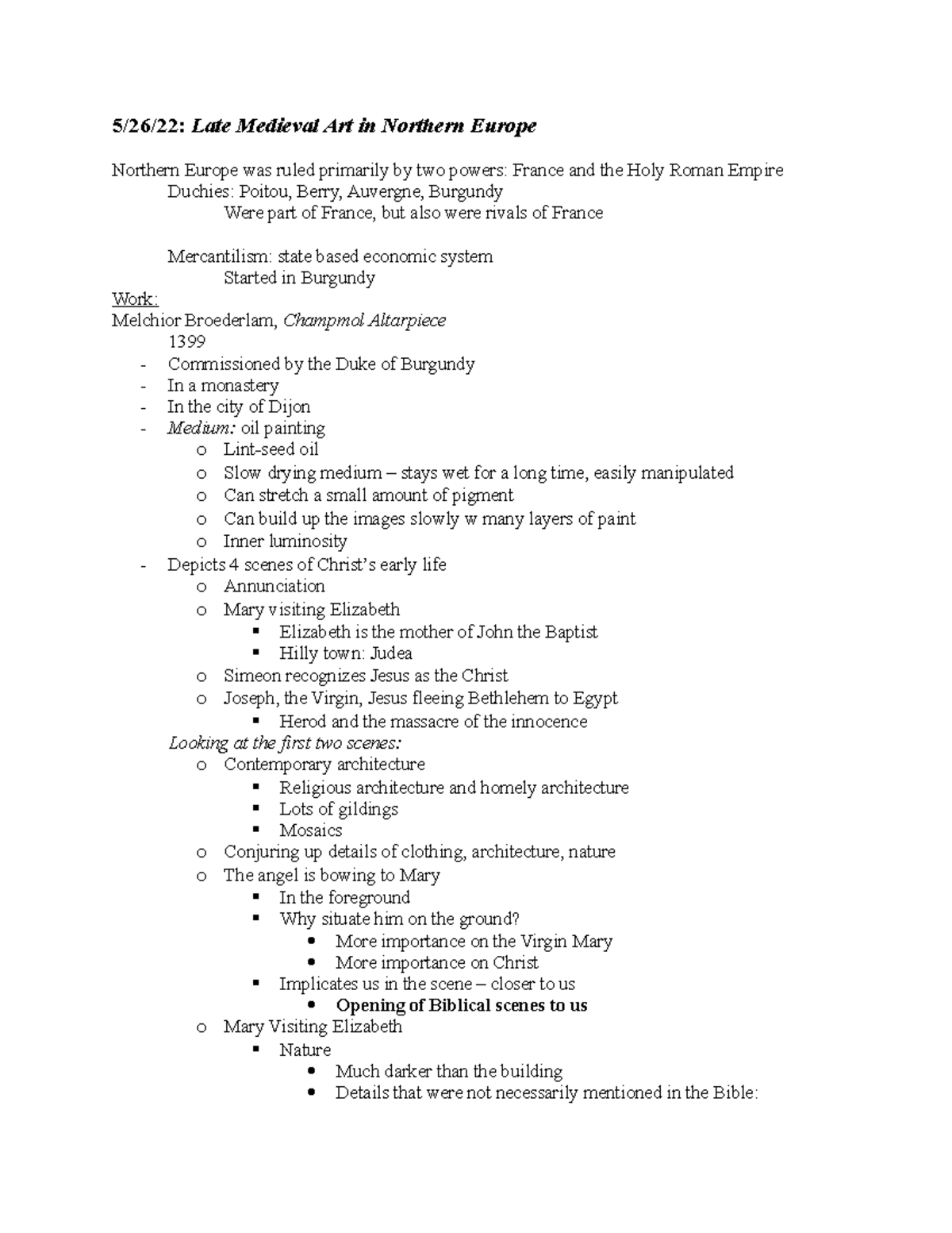 AH112 Lecture 2 - 5/26/22: Late Medieval Art in Northern Europe ...