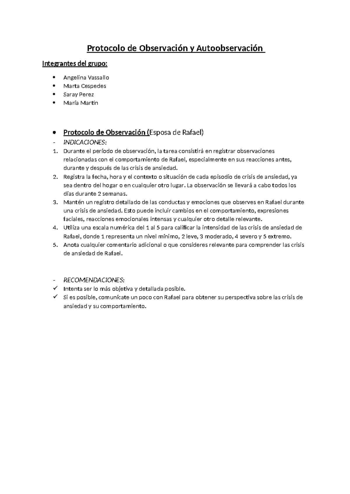 Protocolo de Observación y Autoobservación - Protocolo de Observación y ...