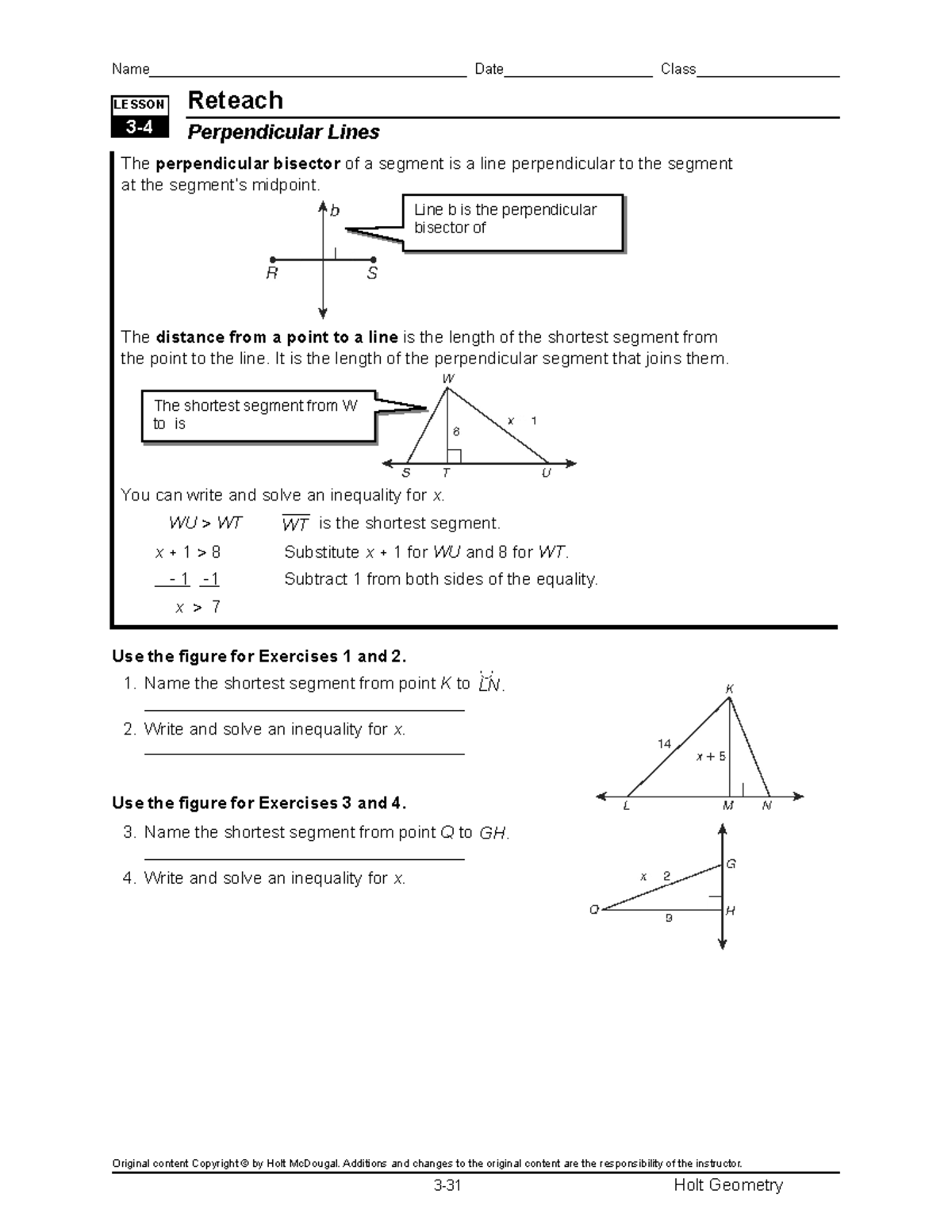 Reteach 3-4 1 - Practice - Name ...