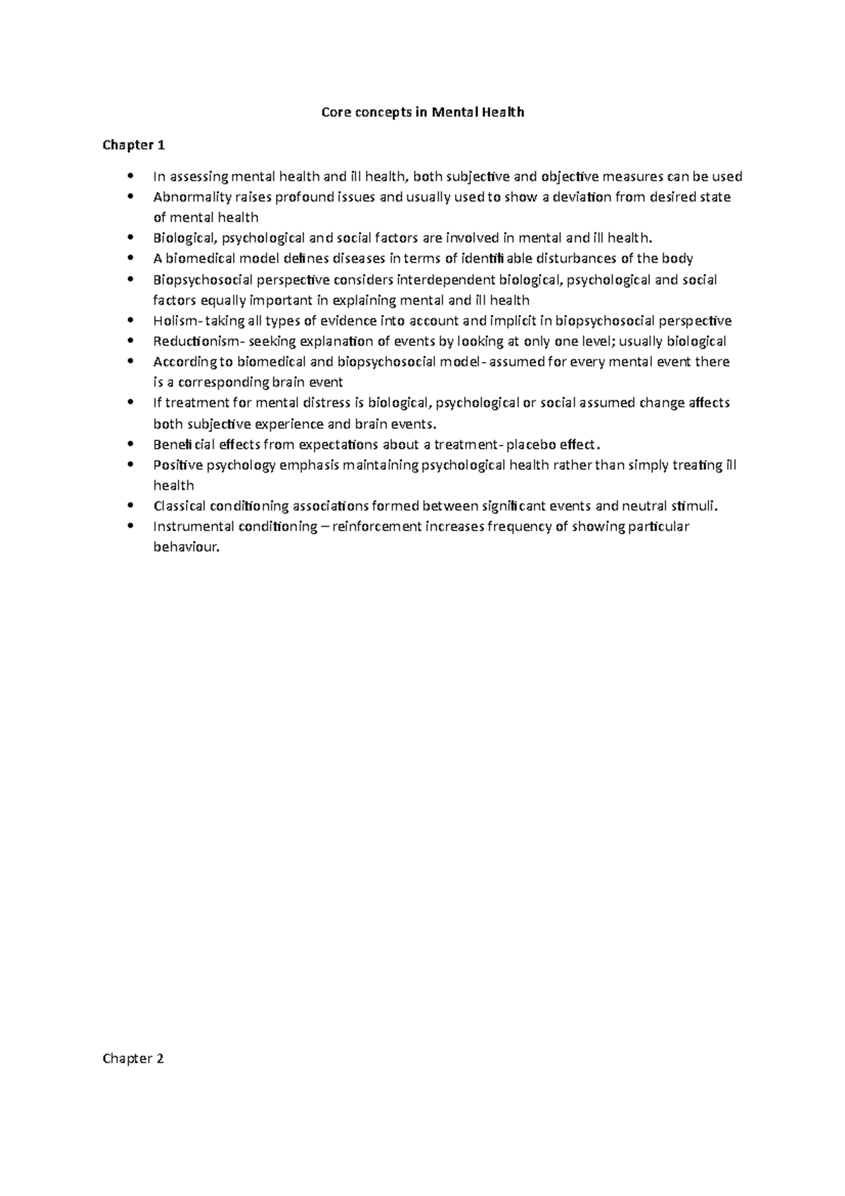 Core concepts in Mental Health - Core concepts in Mental Health Chapter ...