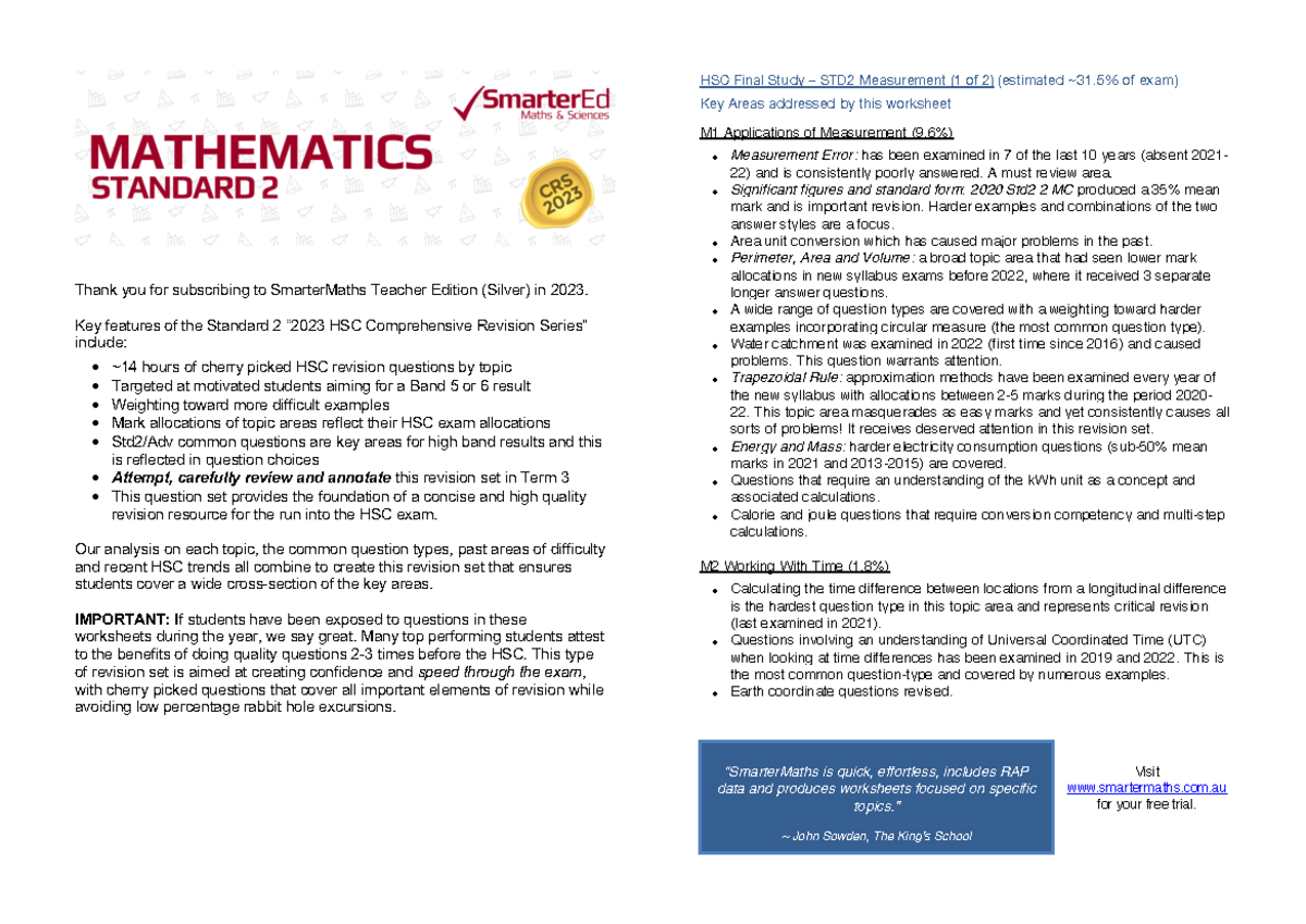 Smarter Maths - Measurement 1 - 2023 - Thank you for subscribing to ...