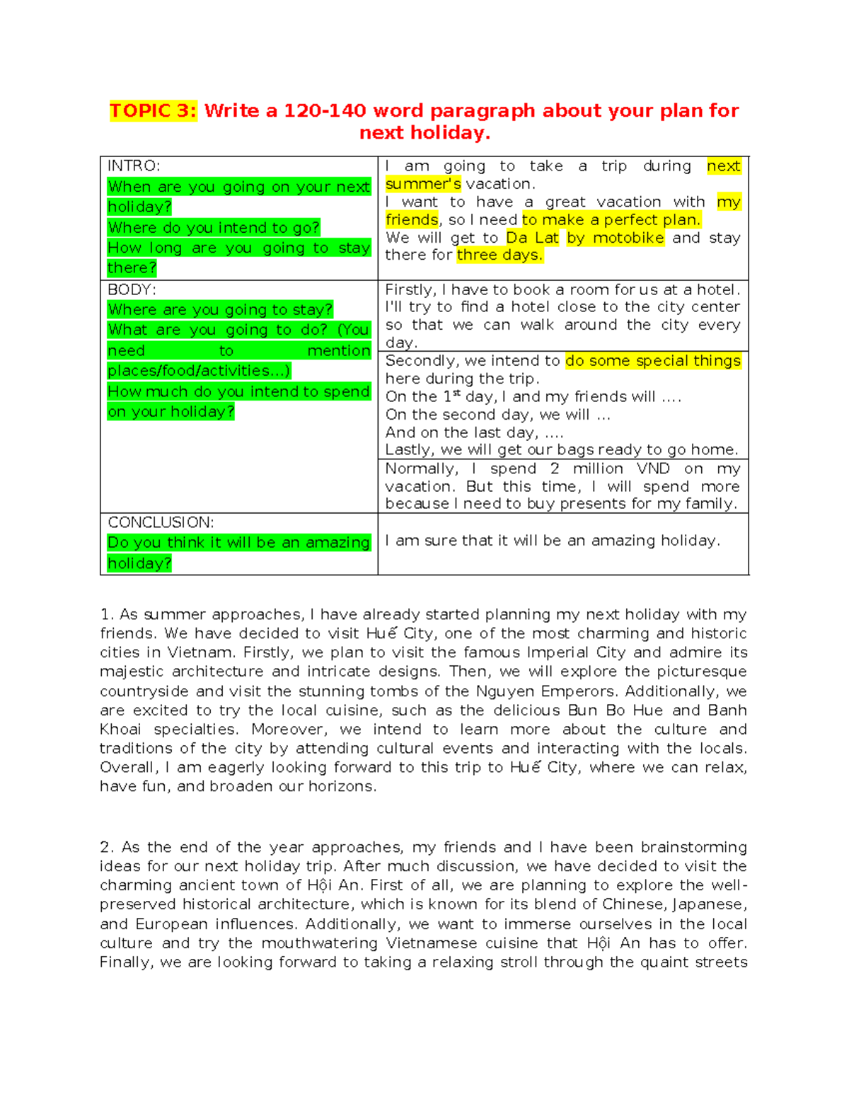 Topic 3 - ferfrf - TOPIC 3: Write a 120-140 word paragraph about your ...