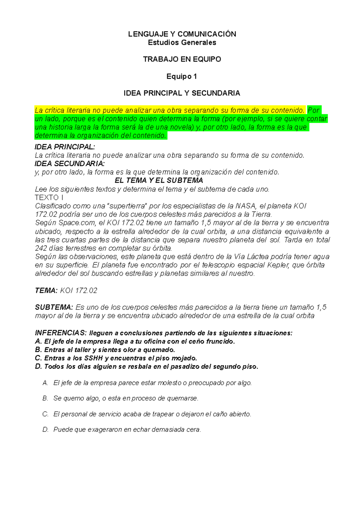 Trabajo EN Equipo Ideas Princ. Y Secund. E Inferencias - copia ...