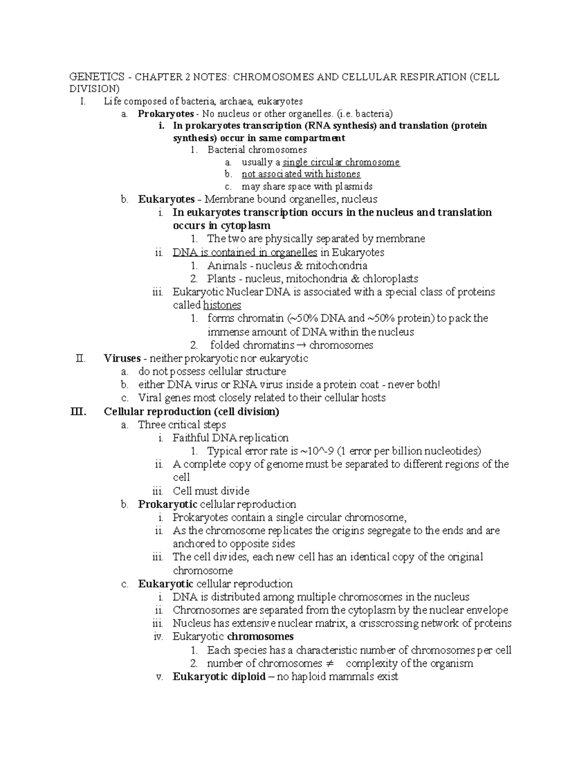 2021 Genetics lecture notes week2 - GENETICS - CHAPTER 2 NOTES ...