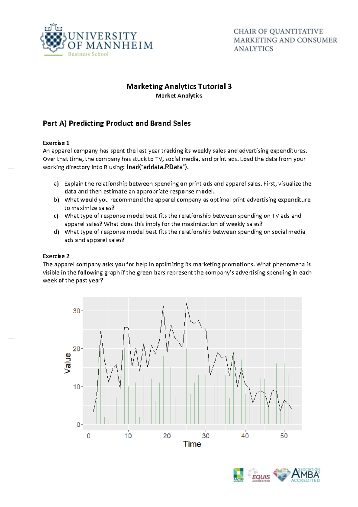 Tutorial 3 Exercises Tut Marketing Analytics Tutorial 3 Market Analytics Part A Predicting