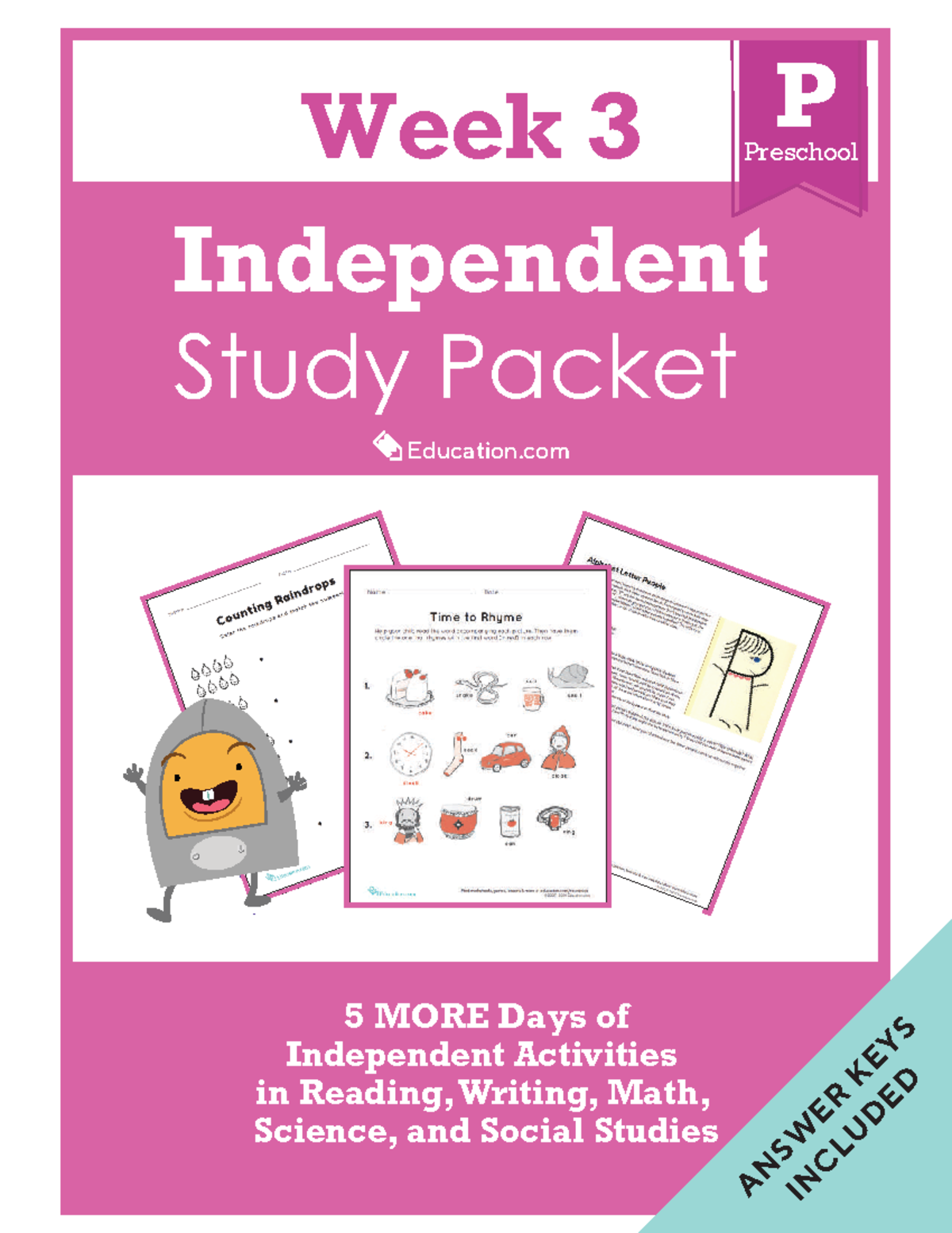 Independent study packet preschool week 3 - Week 3 Education ...