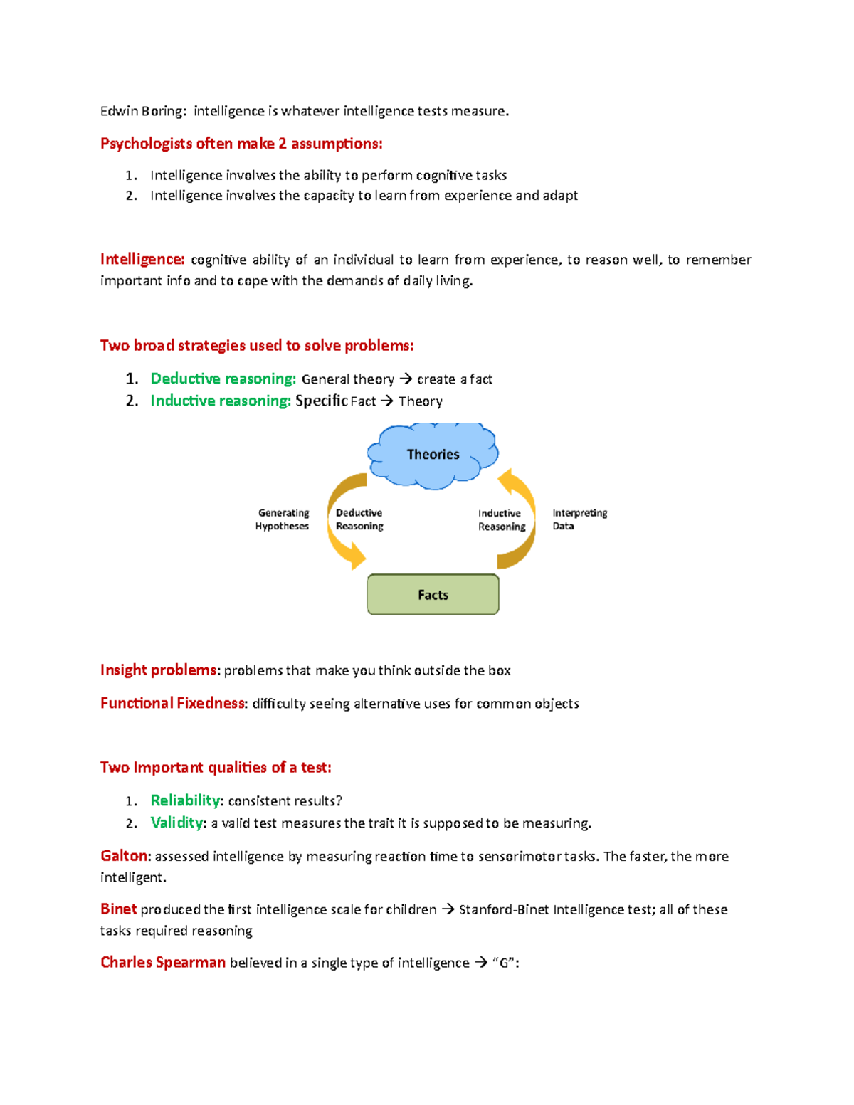 Problem Solving & Intelligence - Edwin Boring: intelligence is whatever ...