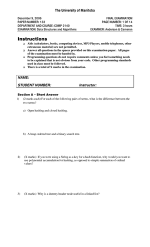 Assignment 2: Sorting COMP 2140 Fall 2021 - Studocu