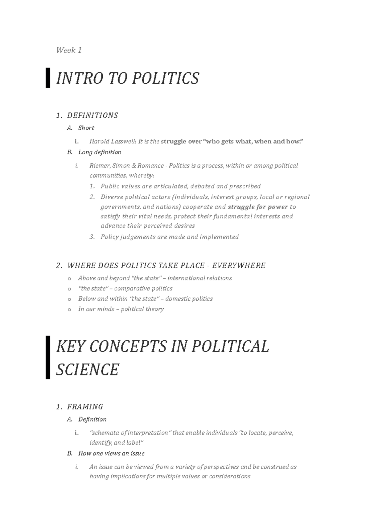 IPPS bible ;- comprehensive notes for prof devin joshi - Week 1 INTRO ...