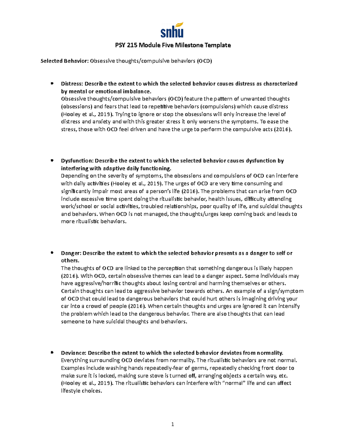 Module 5 Milestone Template - PSY215 - SNHU - Studocu