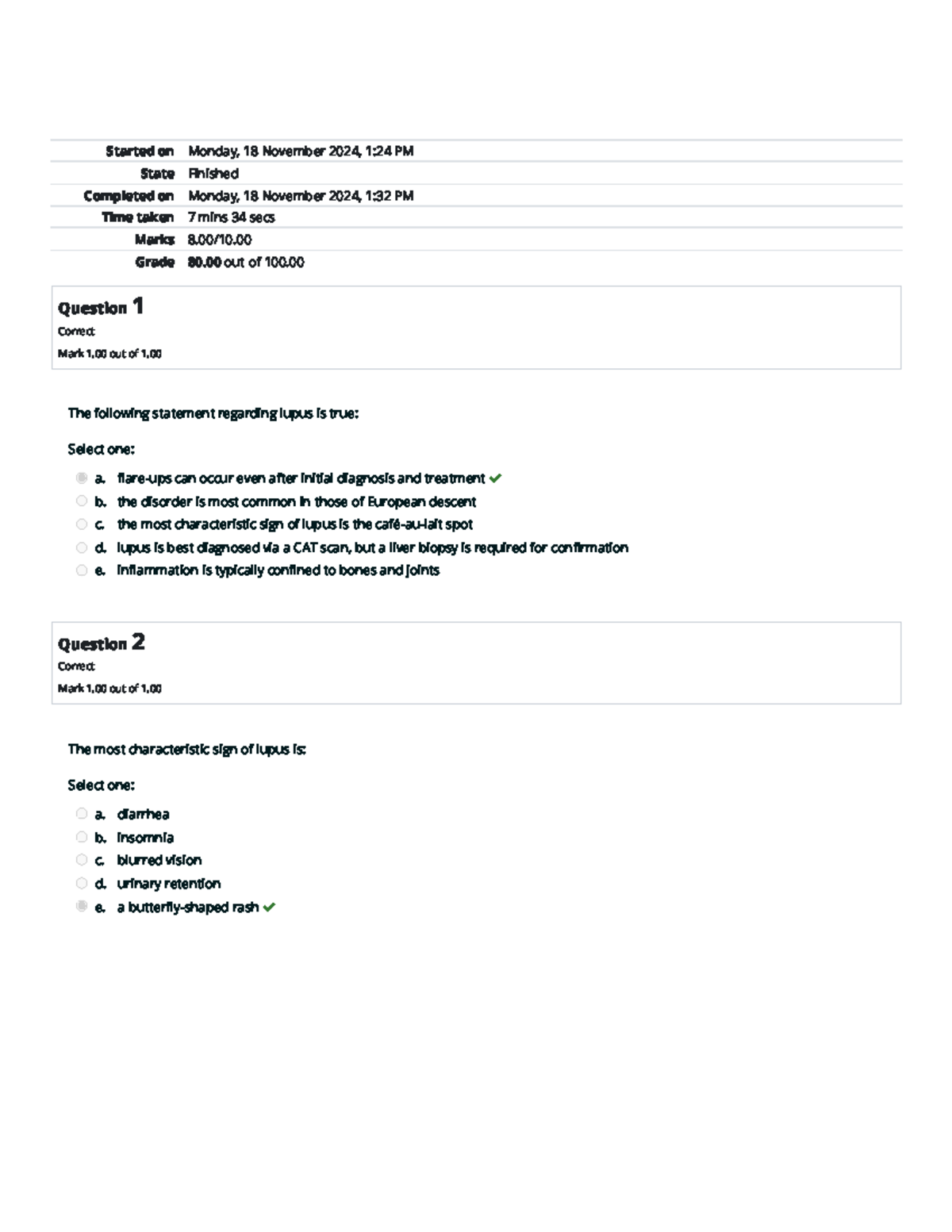 Self Quiz Unit 1 Attempt Review Home Started On Monday 18 November 2024 1 24 Pm State