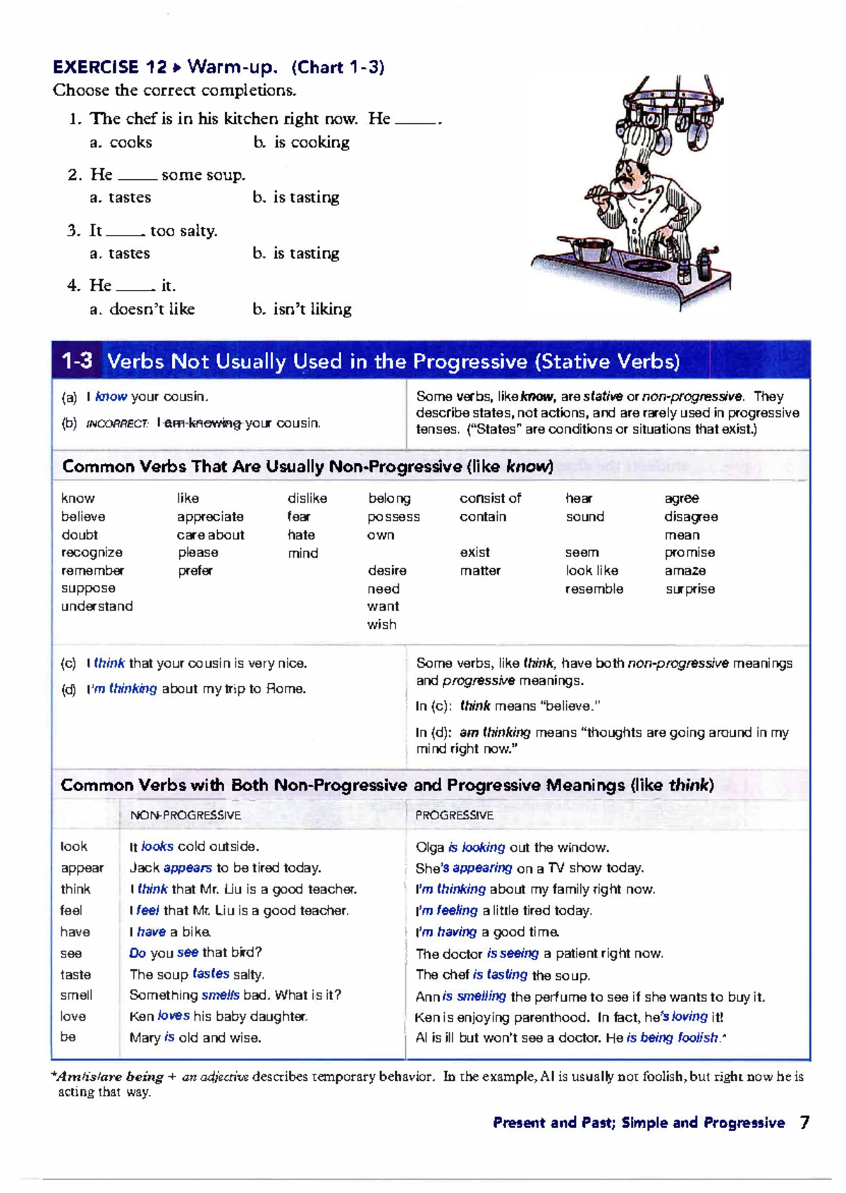Stative Verb and Past Simple Past Progressive - ####### EXERCISE 12 ...