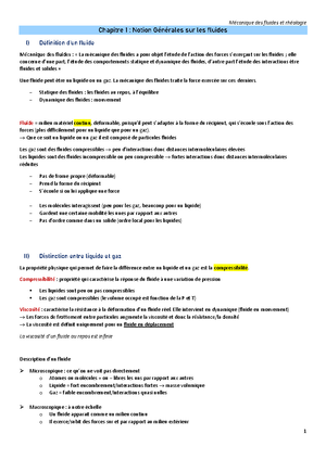 TD Mécanique des fluides - Série TD n°1 : Statique des fluides Exercice n° La figure ci-dessous ...