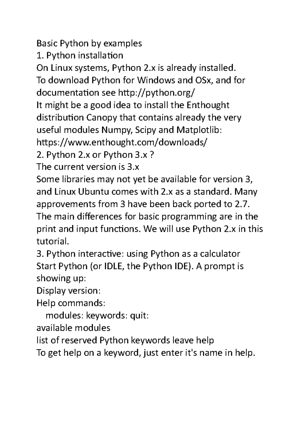 Learning Python Basic Python By Examples Python Installation On Linux 0463