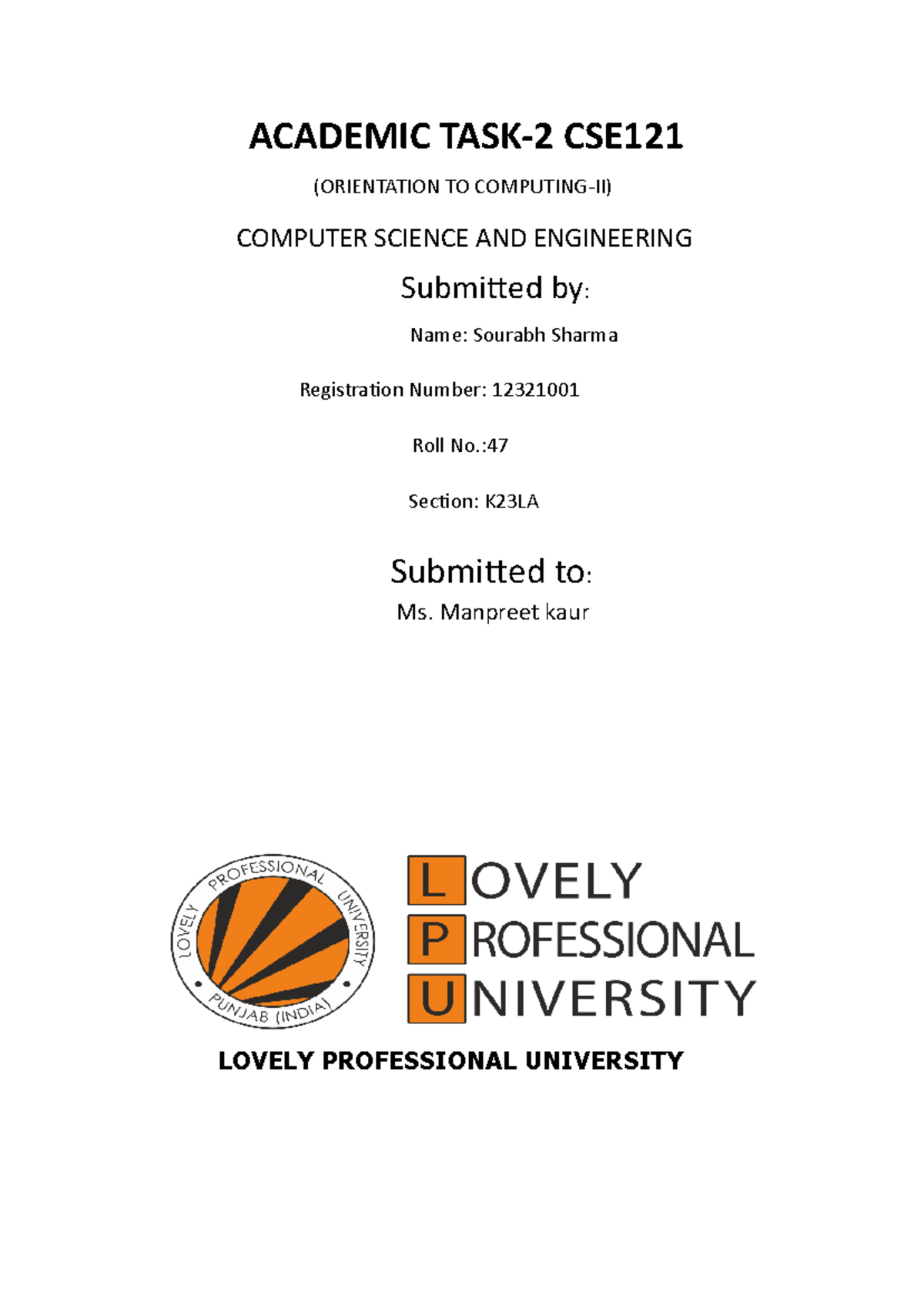 Ca2 Portfolio With Certificate Academic Task 2 Cse Orientation To Computing Ii Computer