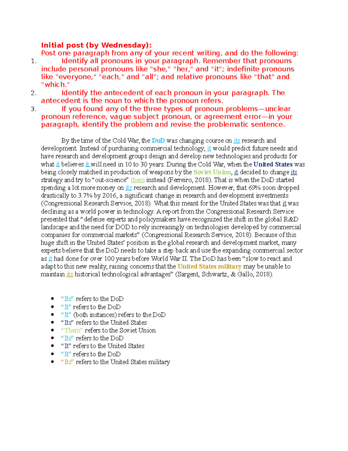 Week 6 Discussion 2 - Post one paragraph from any of your recent ...