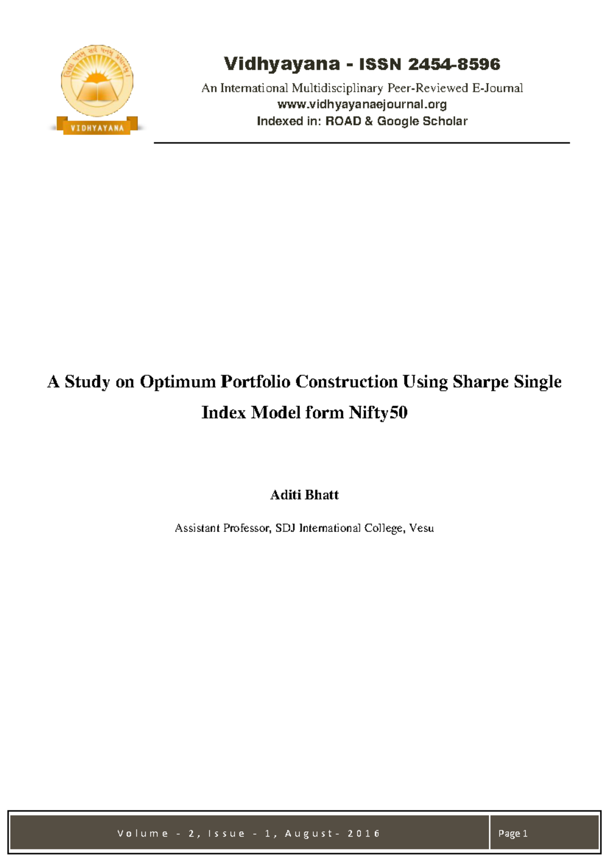 A+Study+on+Optimum+Portfolio+Construction+Using+Sharpe+Single+Index ...