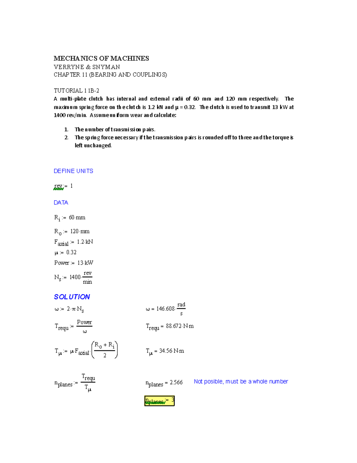 Mathcad - Tutorial 11B-2 - - Studocu