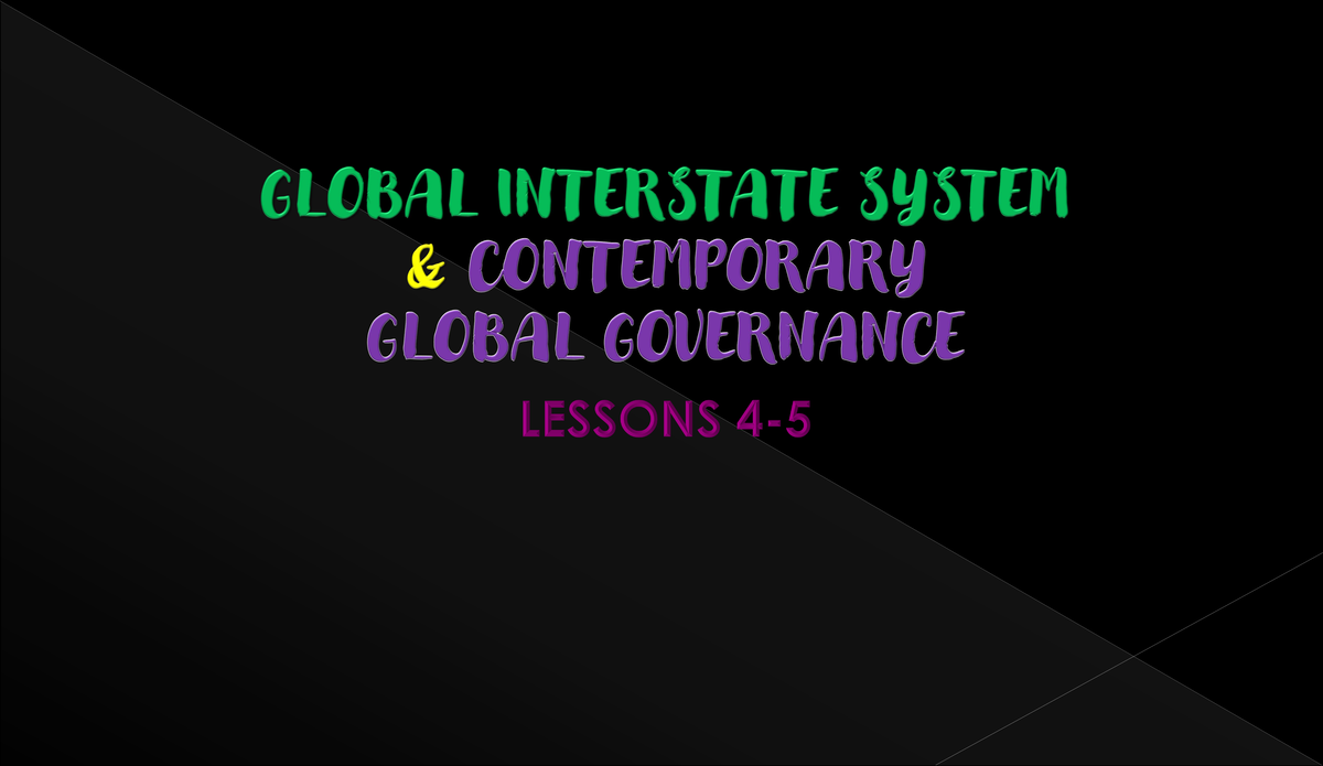 Lessons-4-5 amen - PPT lecture - A hegemon is a core state that has a ...