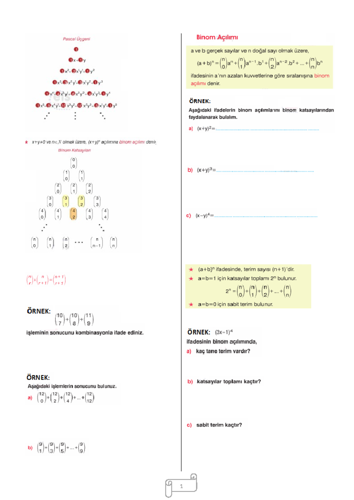 BİNOM - Mathematics - Studocu
