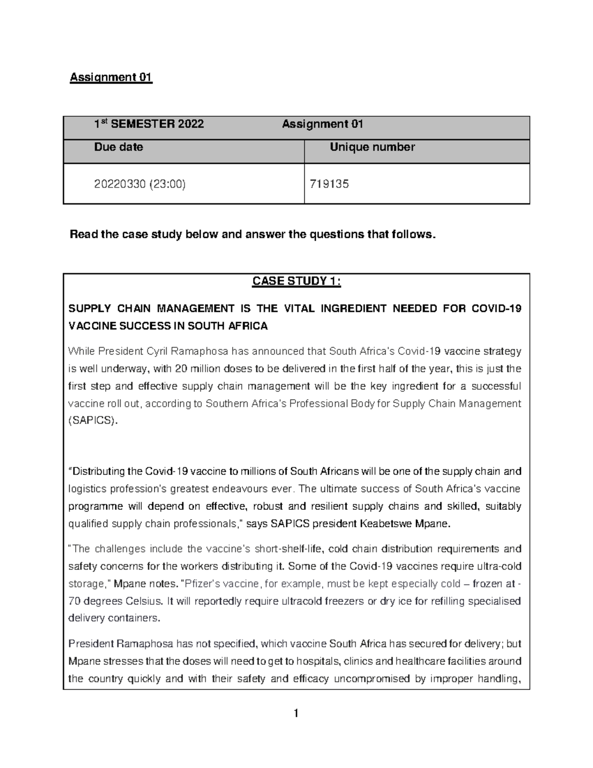TRL 3707 Assigment 01 Semester 2022 - 1 Assignment 01 1 st SEMESTER 2022 Assignment 01 Due date ...