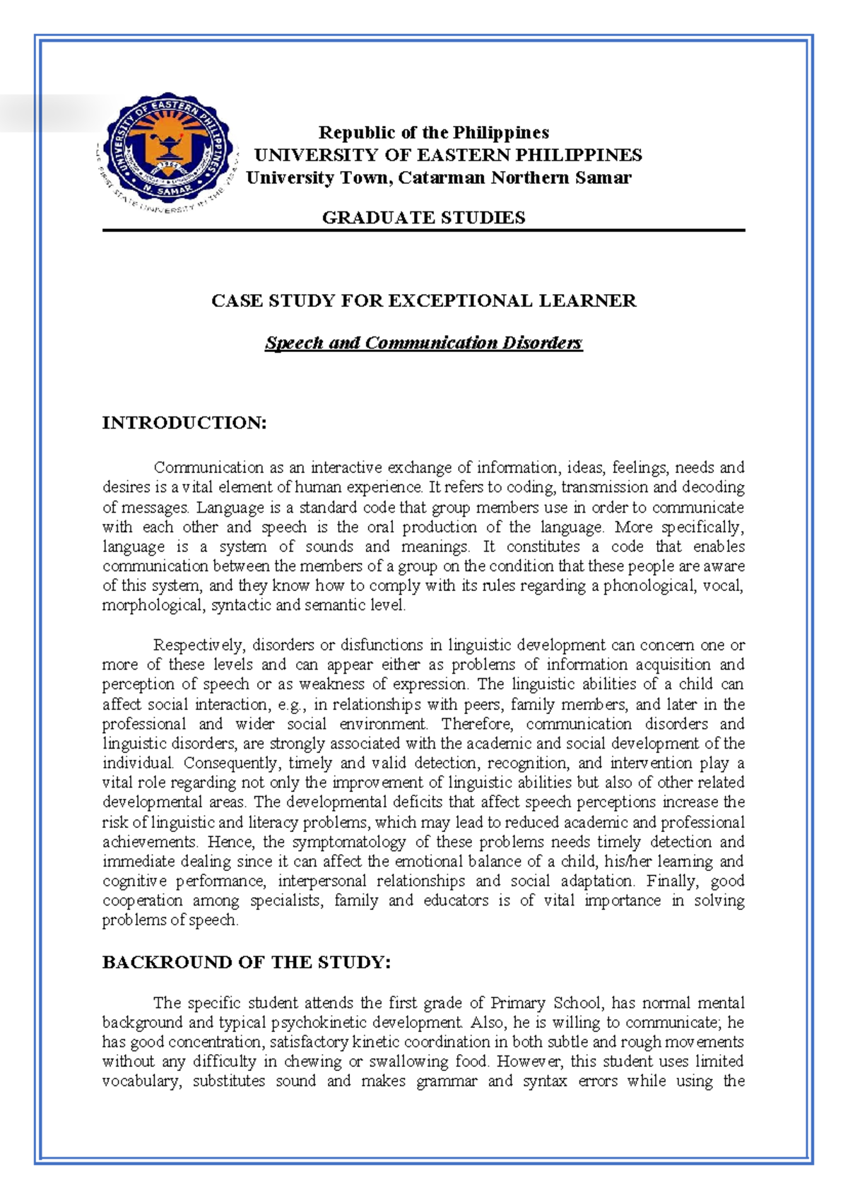 CASE Studyperu (Auto Recovered) - Republic of the Philippines ...