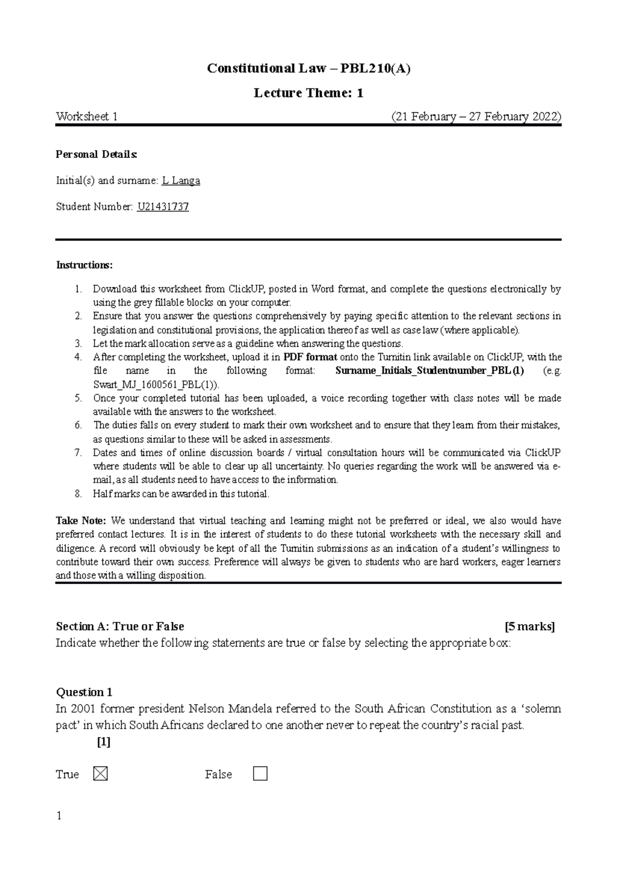 PBL worksheet 1 on chapter 1- introduction to concepts and theory of ...