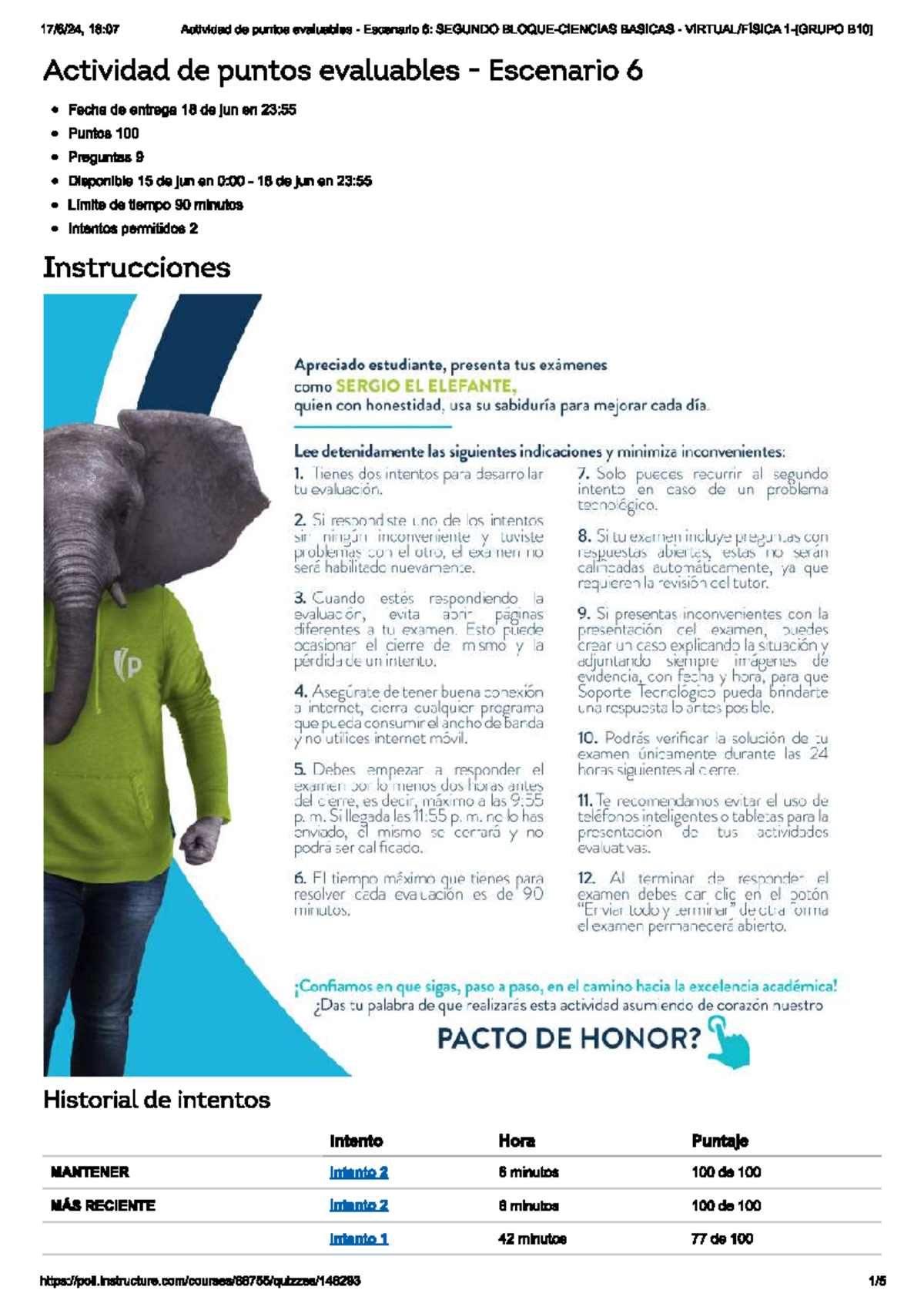 Actividad de puntos evaluables - Escenario 6 JT - Lee detenidamente las ...