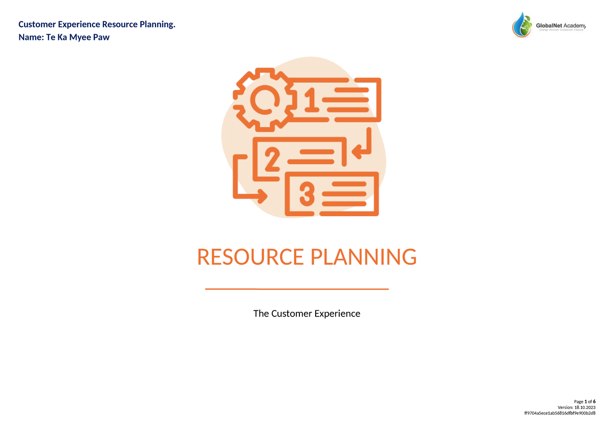Customer Experience - Resource Request and Planning Template (1) (1 ...