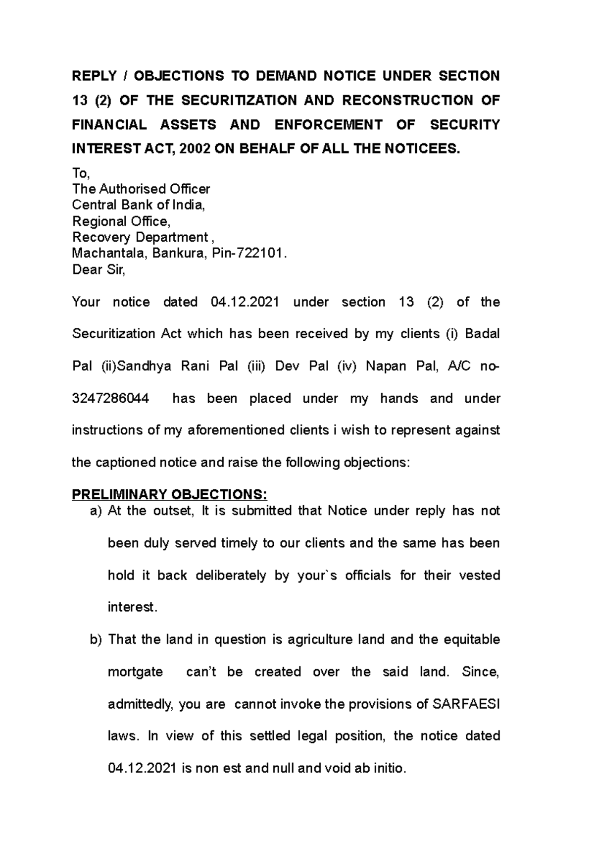 13-2-Reply - Divorce by mutual consent - REPLY / OBJECTIONS TO DEMAND ...