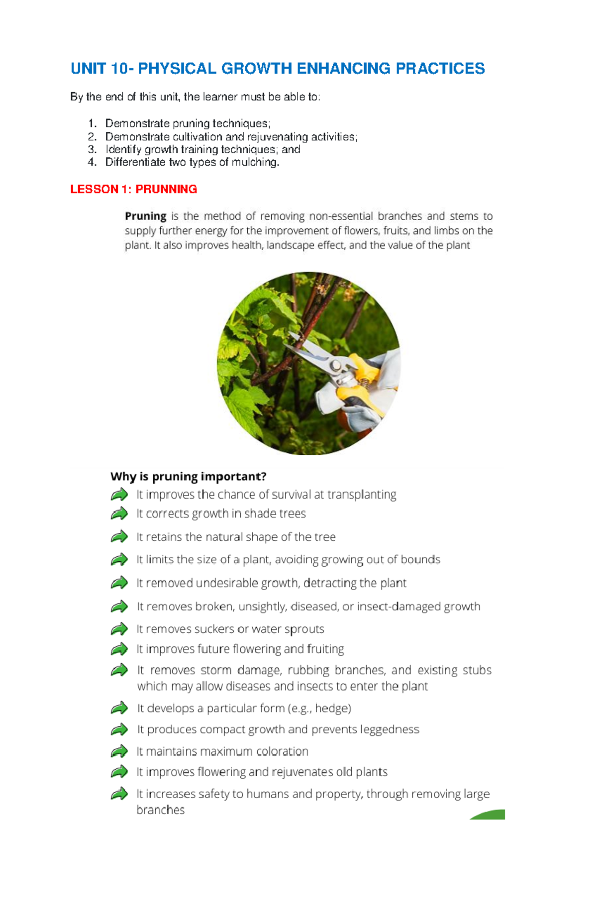 Unit 10 Physical Growth Enhancing Practices Edited Version - UNIT 10 ...