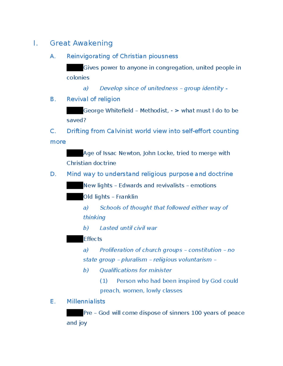 Great Awakening & John Edwards - I. Great Awakening A. Reinvigorating ...