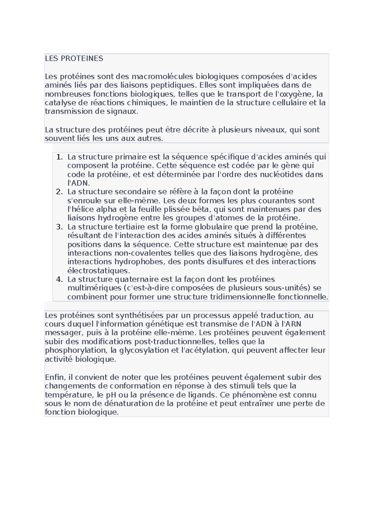 LES Proteines - LES PROTEINES Les protéines sont des macromolécules ...