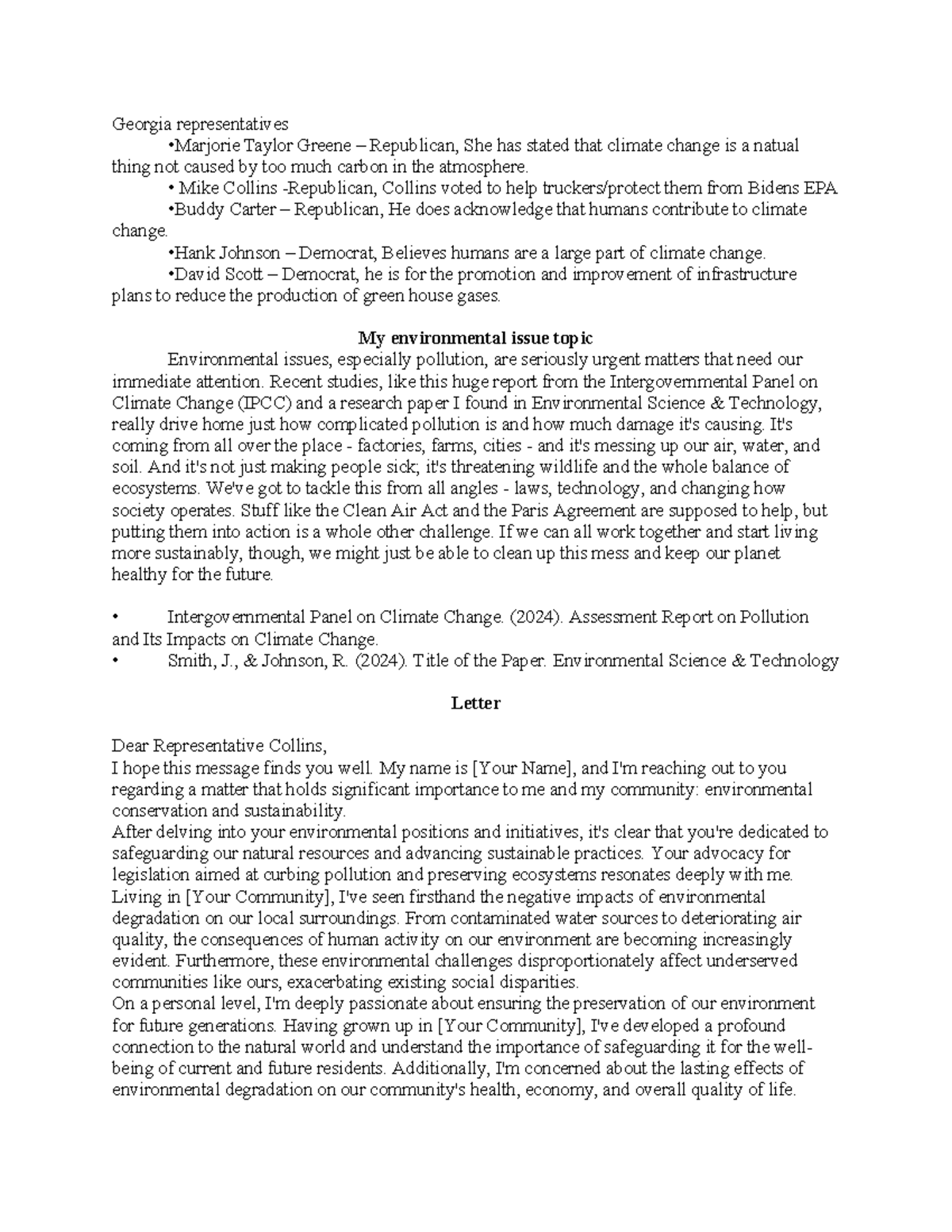 Georgia representatives - Georgia representatives •Marjorie Taylor ...