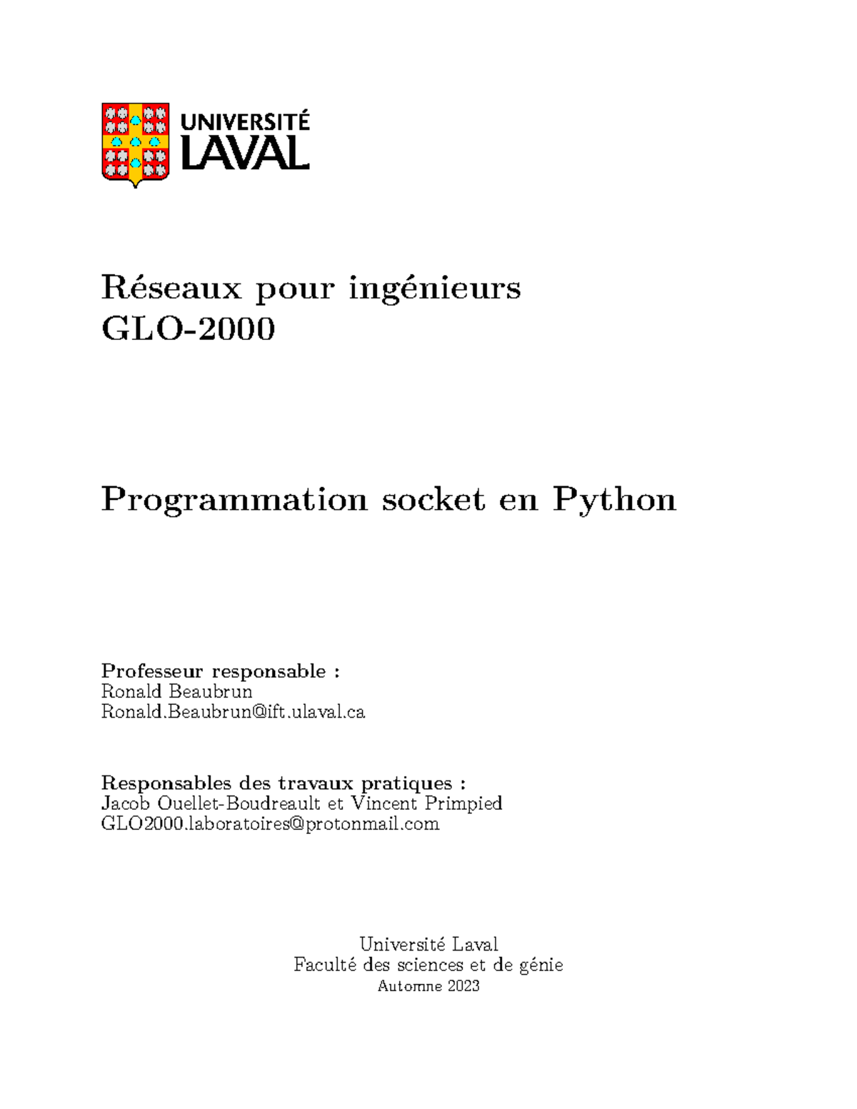 Seance-5 - lab5 - R ́eseaux pour ingénieurs GLO- Programmation socket ...