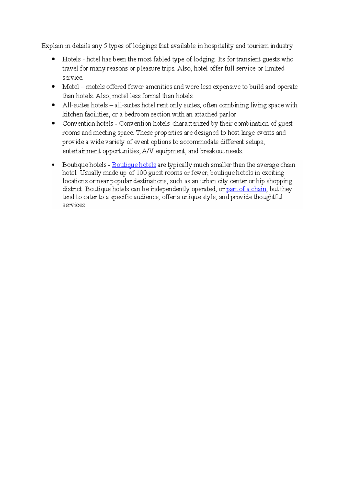 5 types of lodgings - Hotels - hotel has been the most fabled type of ...