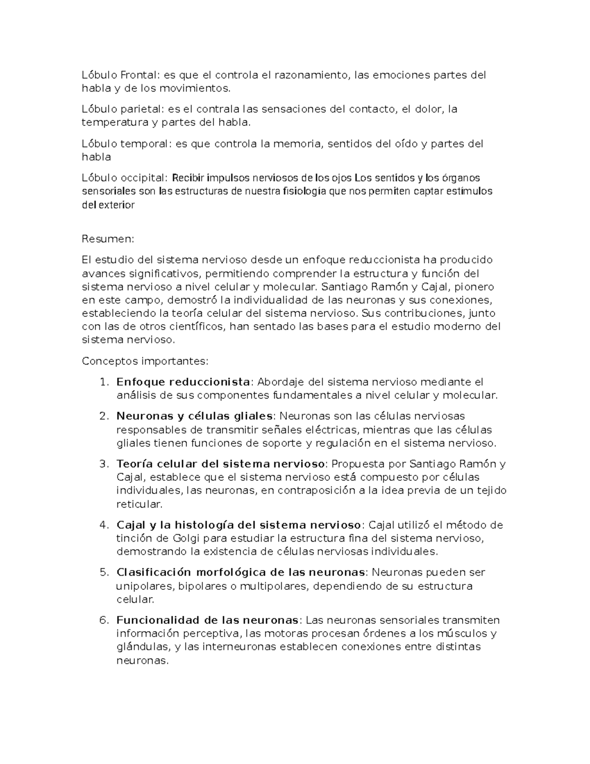 Lóbulo Frontal - Lóbulo Frontal: es que el controla el razonamiento ...