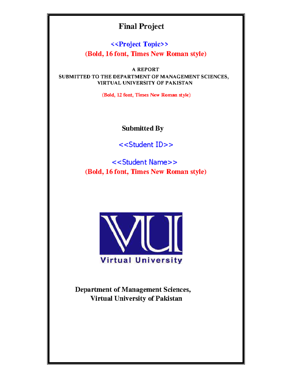 Final Project Format - yt rte - Final Project (Bold, 16 font, Times - Studocu