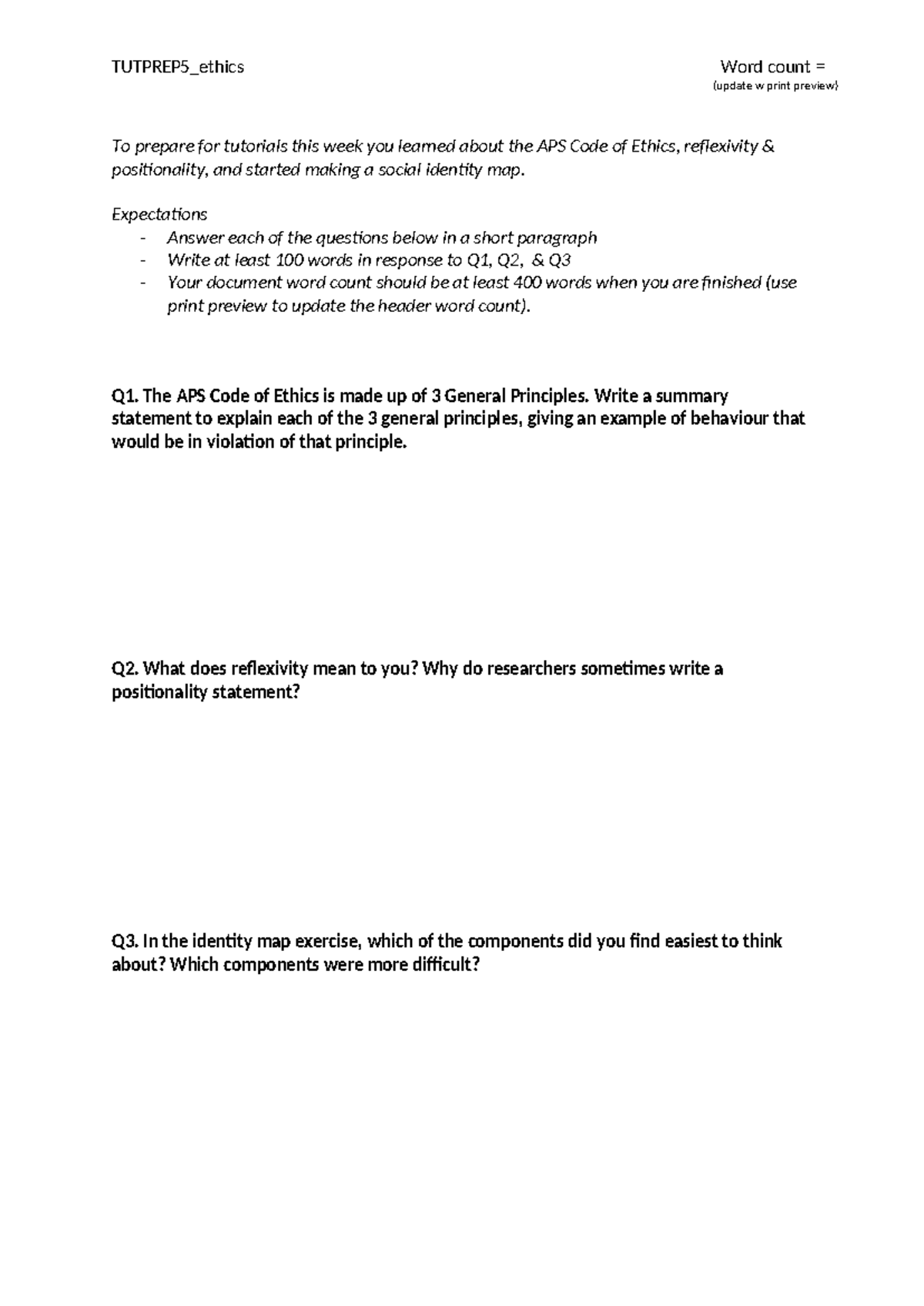 Week10 ethics tutorial prep - TUTPREP5_ethics Word count = (update w ...
