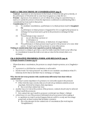 Contracts Law Outline - 2 - Ch 13) IMPLIED IN LAW AND IMPLIED IN FACT ...