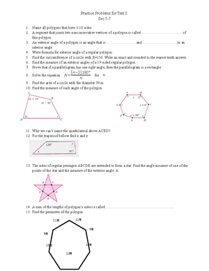 Section 5 O Polygons, interior angles - Math 3050/7050 – Geometry and ...
